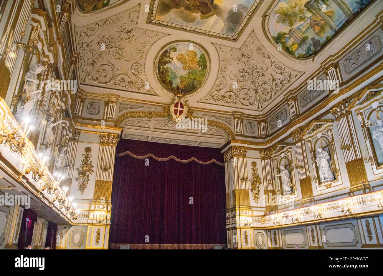 Royal Palace of Naples, Italy, The wonderful theaterinside the Palace ...