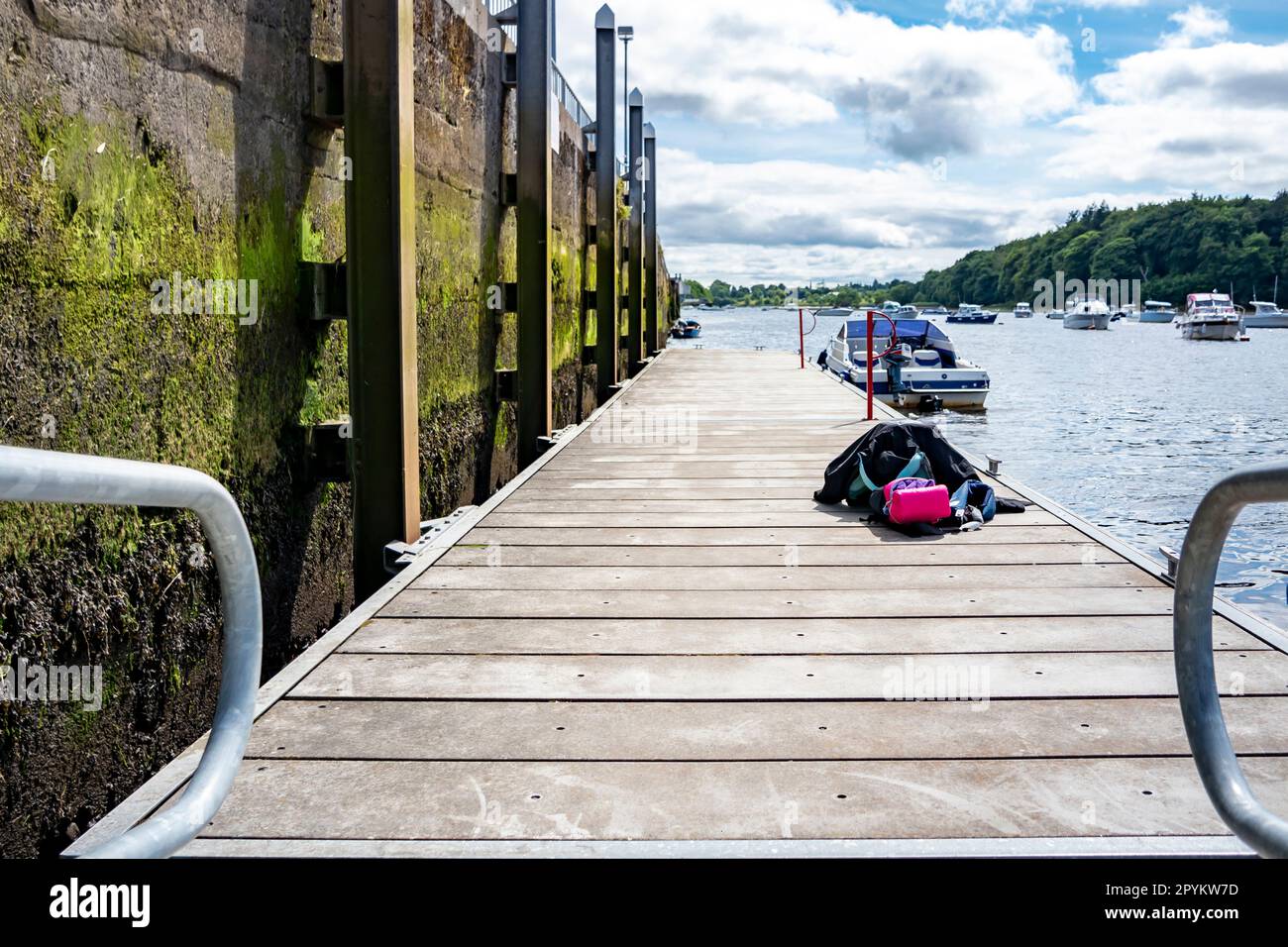 The pier at Ballina harbour in County Mayo - Ireland Stock Photo - Alamy