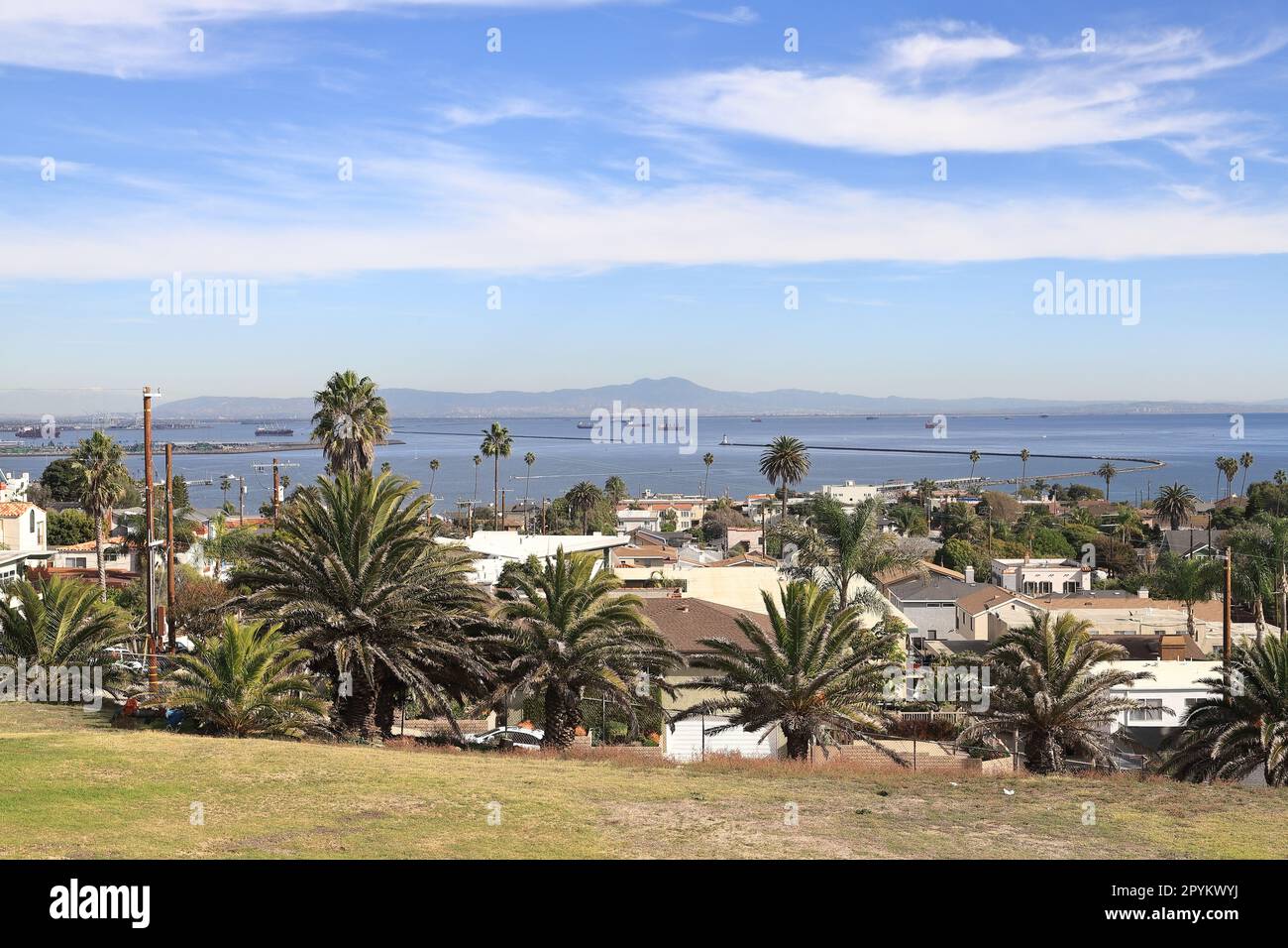 The view from Angel's Gate Park, in the San Pedro neighbourhood of Los ...