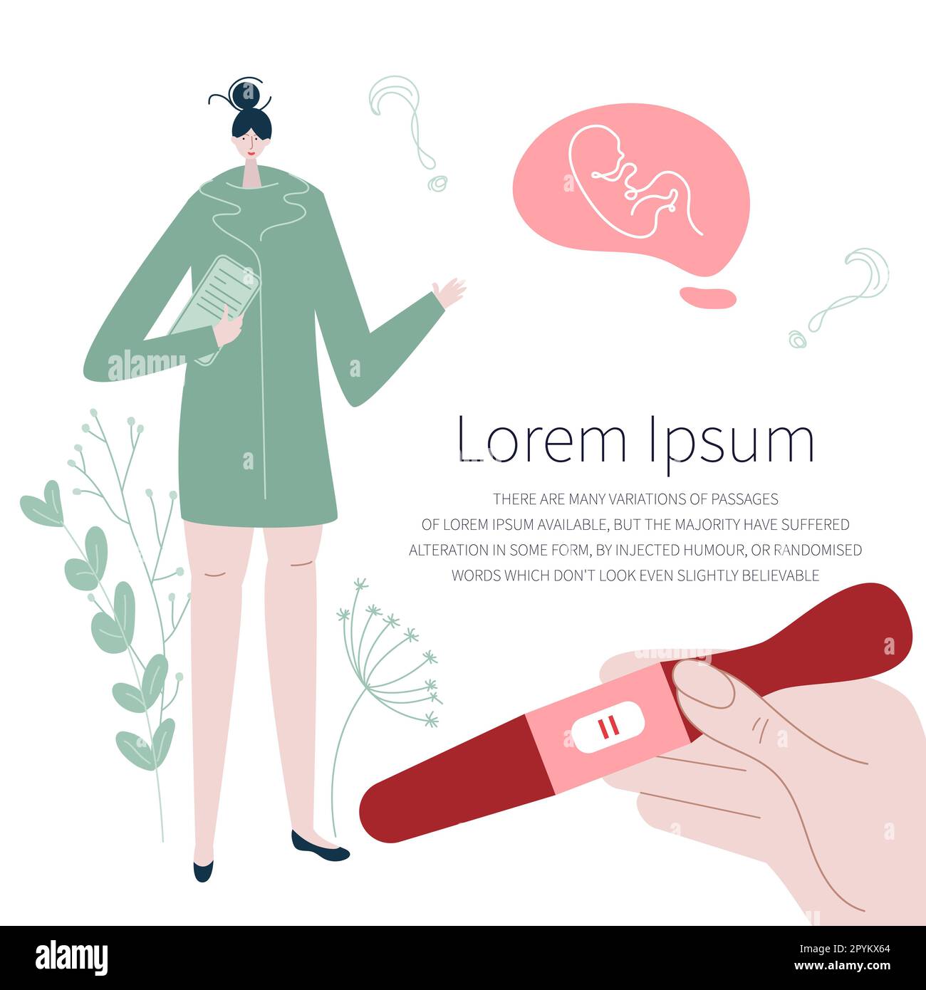 The doctor, gynecologist helps to planning pregnancy, have baby and ...