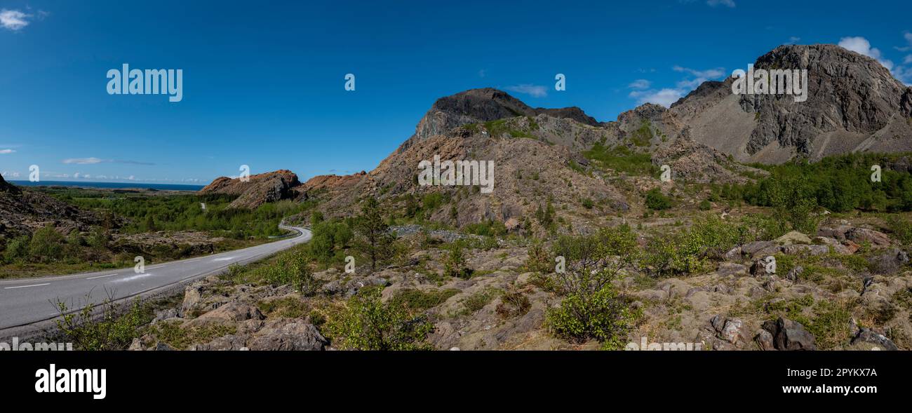 The freedom of quiet roads on Leka Island, Norway Stock Photo - Alamy