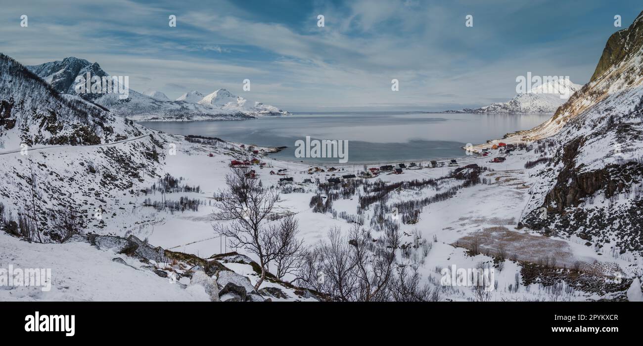 Winter in Grotfjorden, close to Tromso in arctic Norway Stock Photo - Alamy