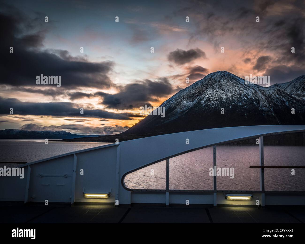 Raftsundet strait in Nordland county, Norway, is a shallow water ...