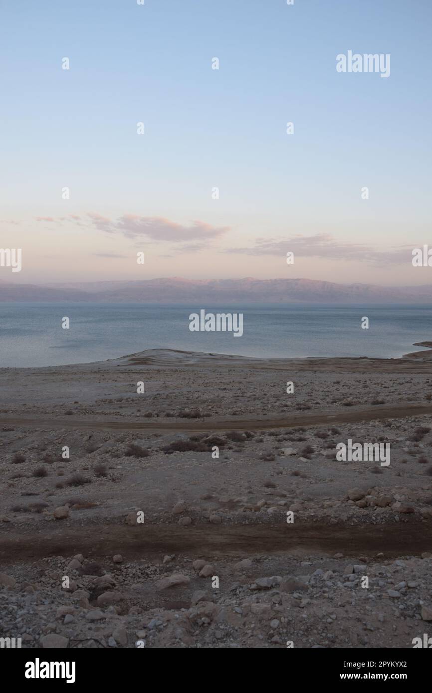 Remains of Mineral Beach and the Hot Springs - Dead Sea at sunset ...