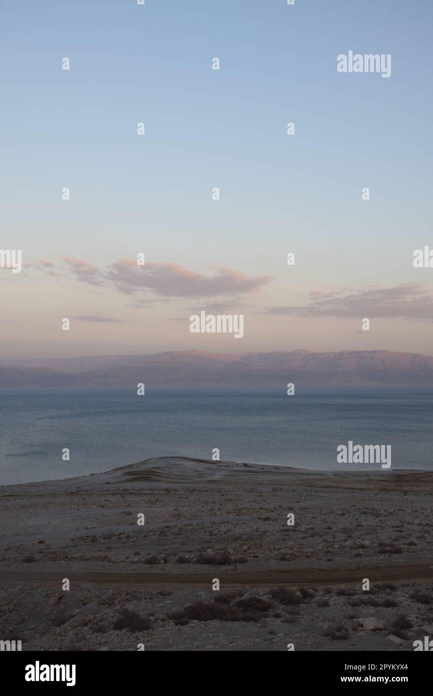 Remains of Mineral Beach and the Hot Springs - Dead Sea at sunset ...