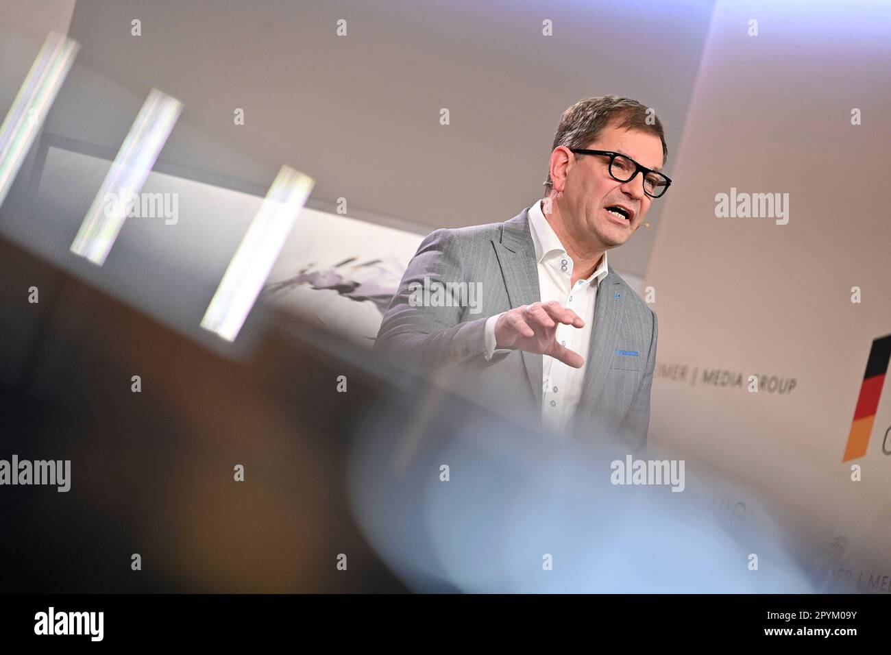 Markus Duesmann, Chairman of the Management AUDI AG, gesture, single ...