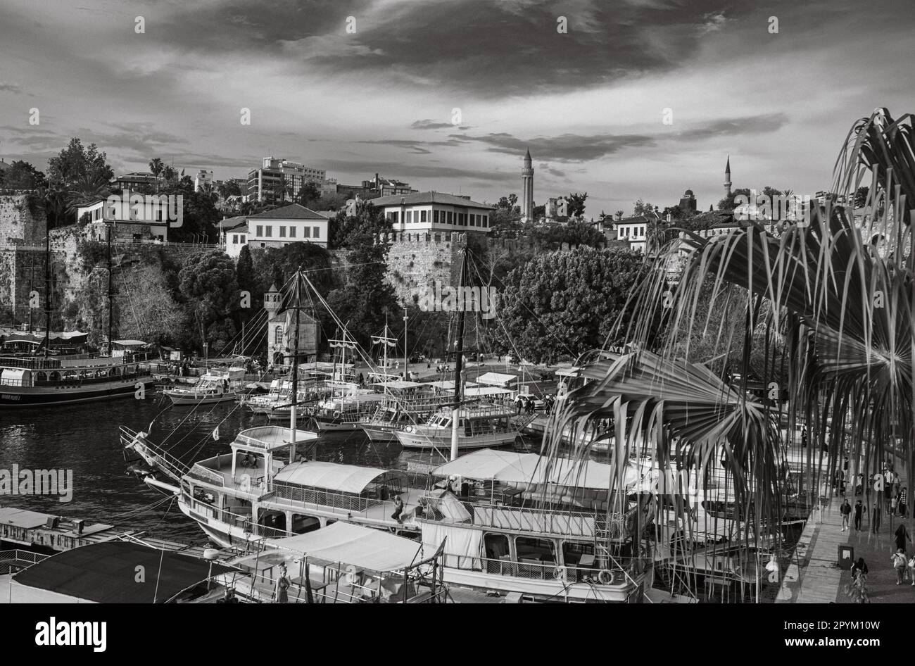 Antalya's Picturesque Harbour: Boats, Ancient Walls, and Scenic Views ...