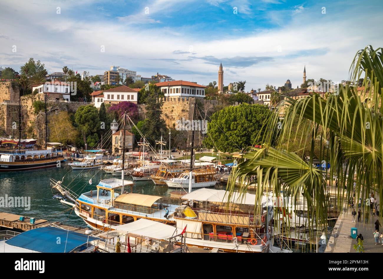 Antalya's Picturesque Harbour: Boats, Ancient Walls, and Scenic Views ...