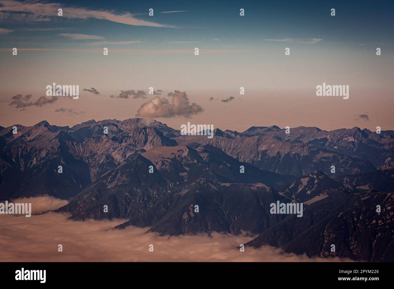the bavarian alps from above Stock Photo - Alamy