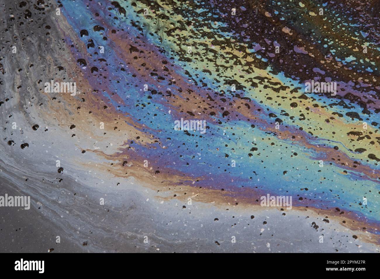 Stylish background image. Oil slick on the asphalt road background ...