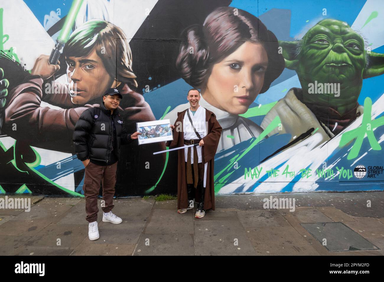 London, UK. 4 May 2023. Star Wars fan Luis Hernandez, originally from ...