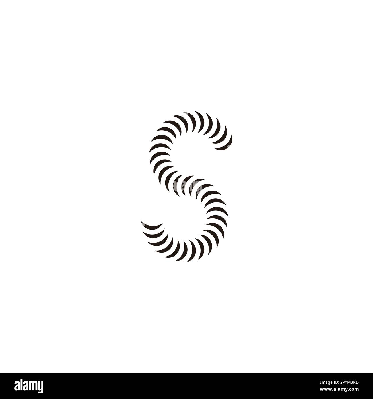 Letter S pipe, geometric symbol simple logo vector Stock Vector Image ...