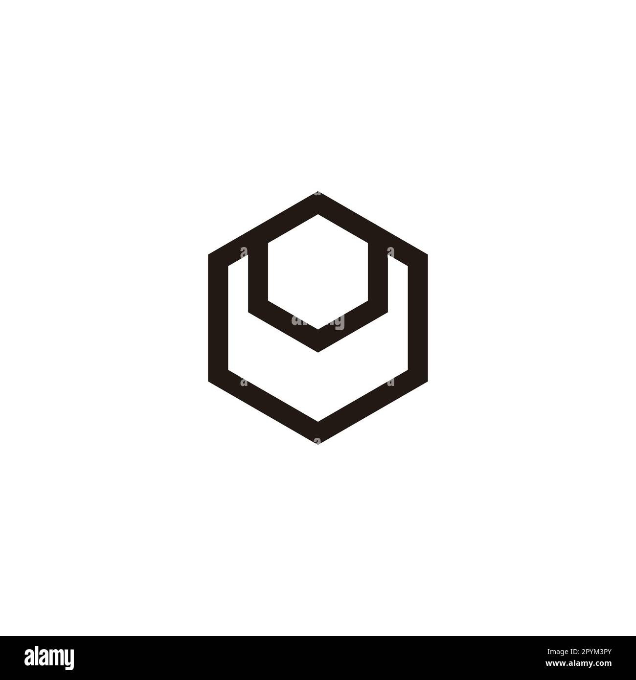Number 8 hexagon geometric symbol simple logo vector Stock Vector Image ...