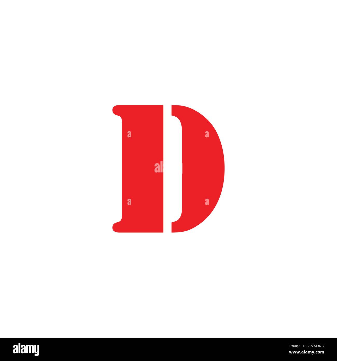 Letter D red geometric symbol simple logo vector Stock Vector Image ...