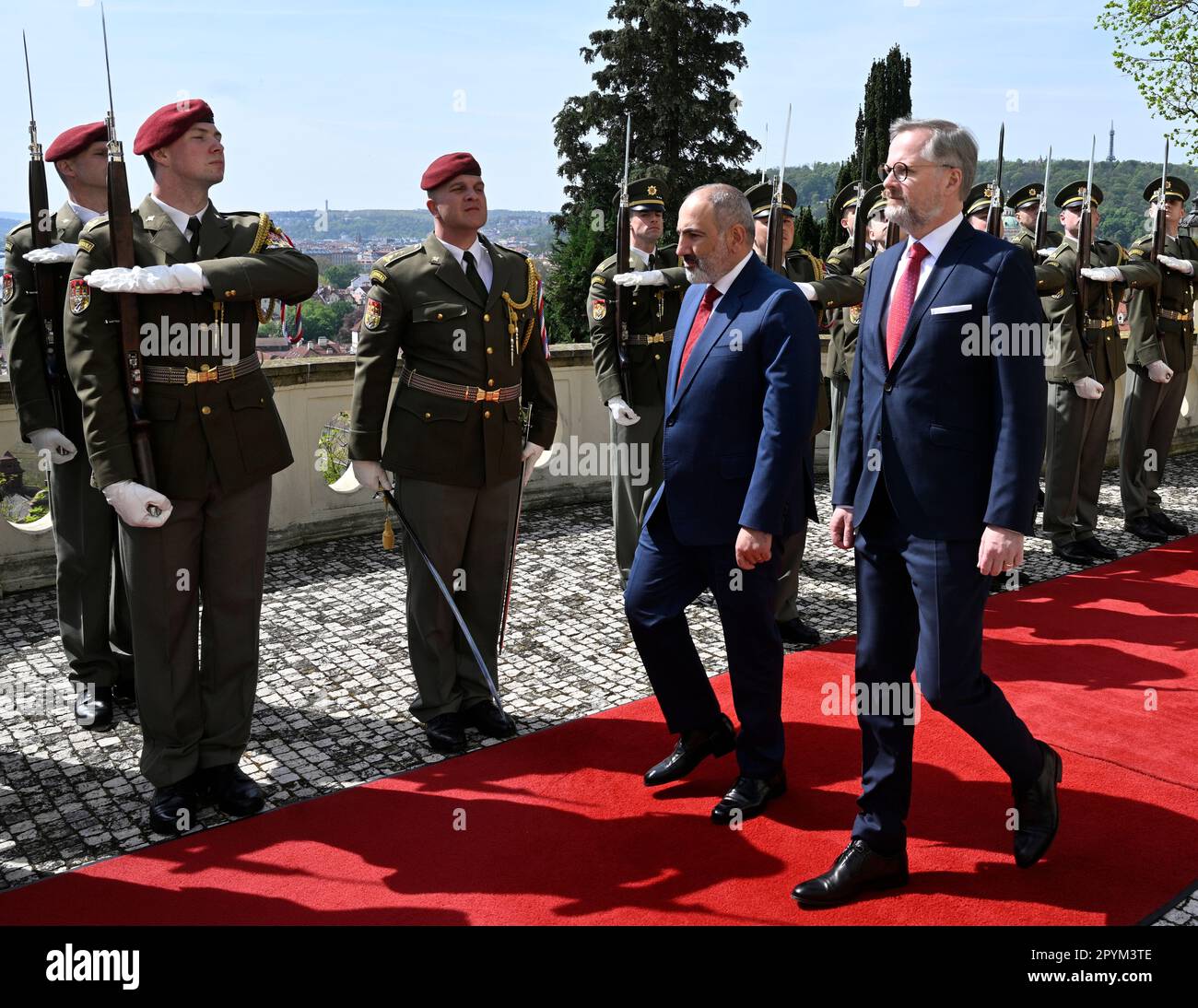 Prague, Czech Republic. 04th May, 2023. From right Czech Prime Minister ...