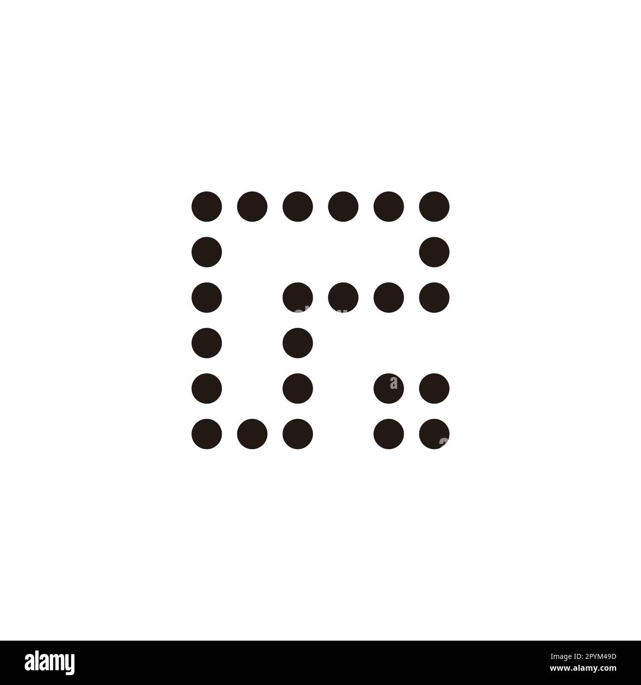 Letter r circles, windows geometric symbol simple logo vector Stock ...