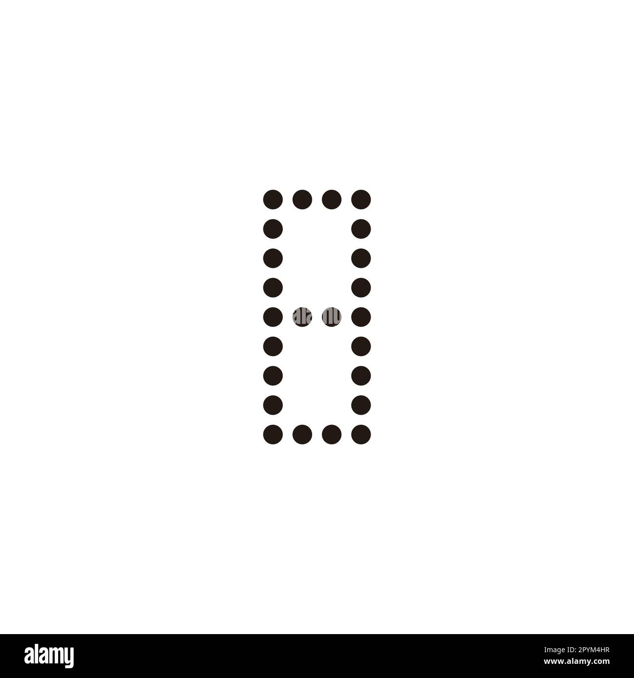 Letter 8 rectangle circles geometric symbol simple logo vector Stock ...