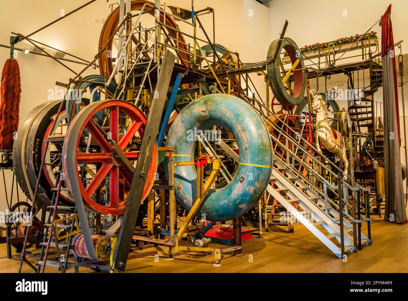 Swiss painter and sculptor Jean Tinguely's artwork in the Museum ...