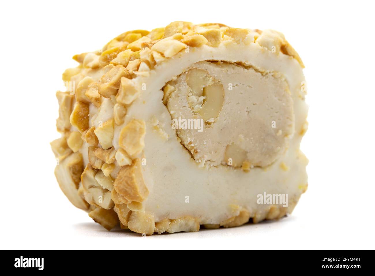 Turkish Delight with Hazelnut. Turkish delight with cream filling ...