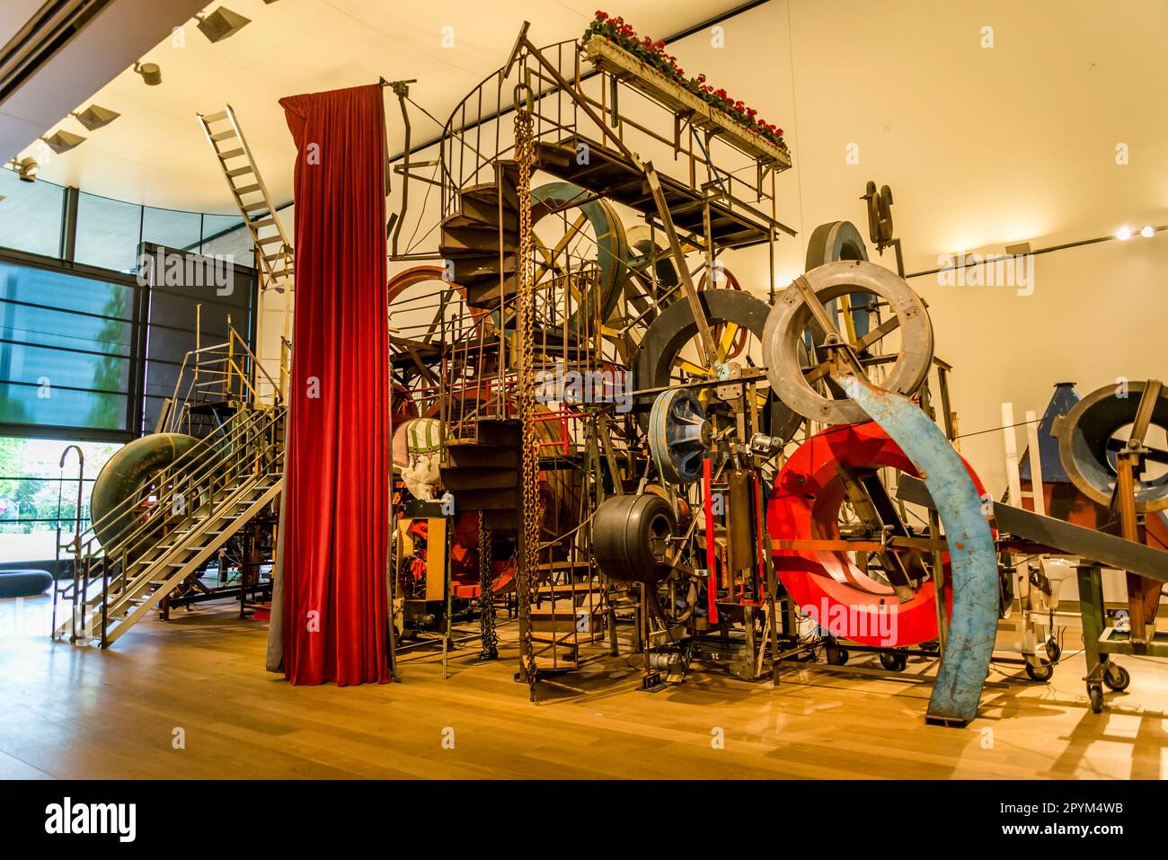 Swiss painter and sculptor Jean Tinguely's artwork in the Museum ...