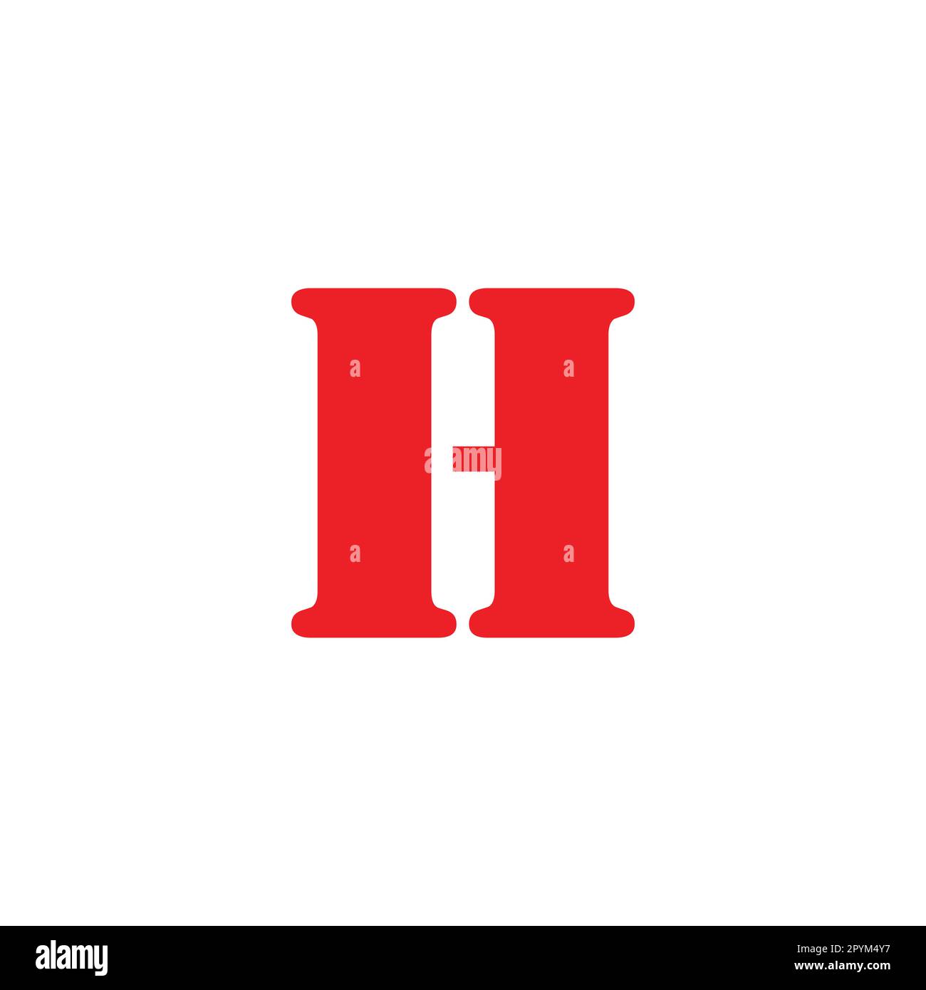 Letter H red geometric symbol simple logo vector Stock Vector Image ...