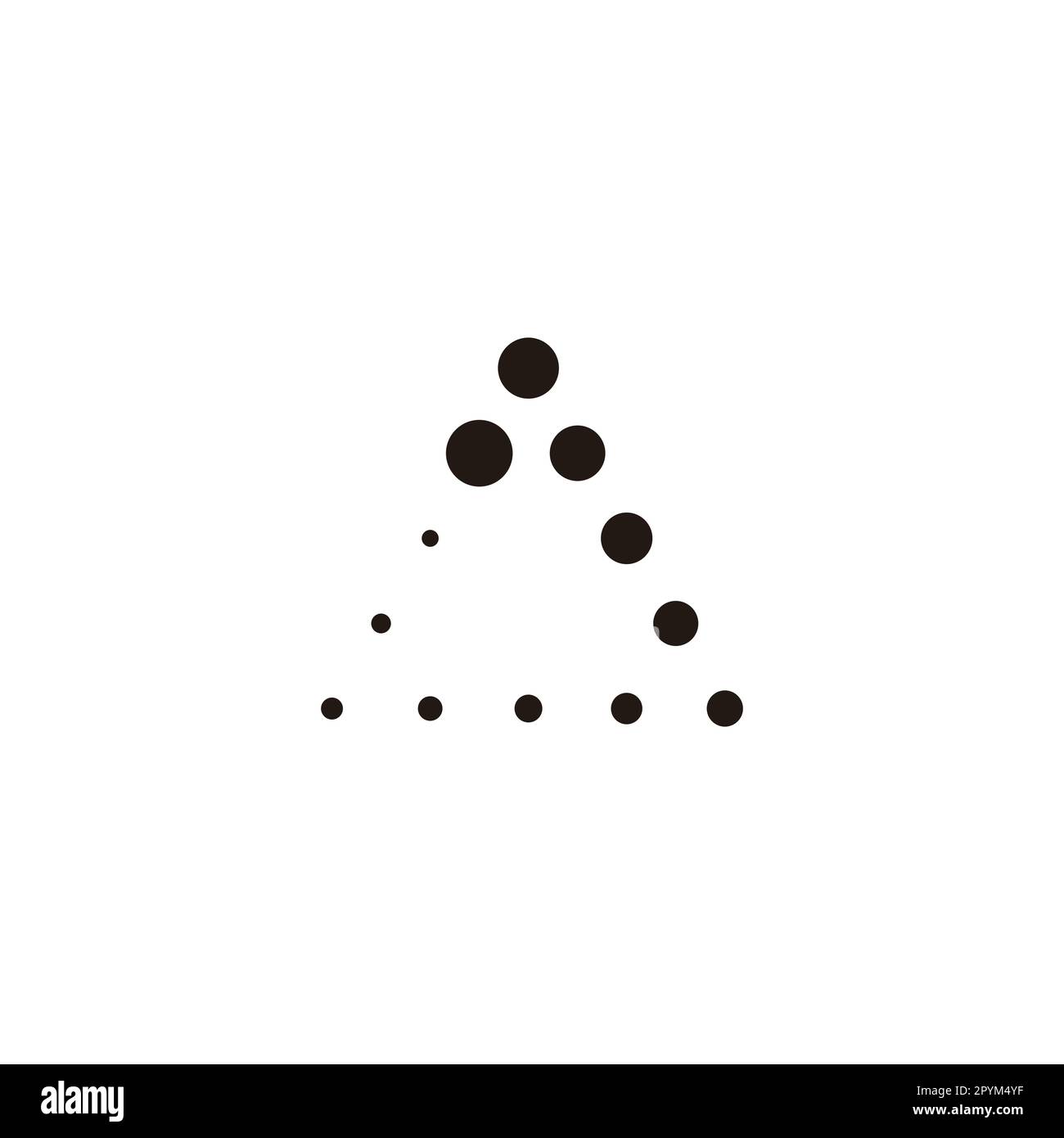 Triangle, circles, textures geometric symbol simple logo vector Stock ...