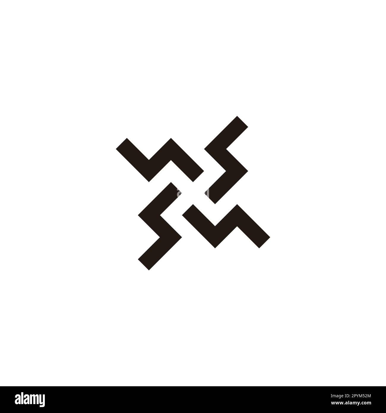 Textures, square curve geometric symbol simple logo vector Stock Vector ...