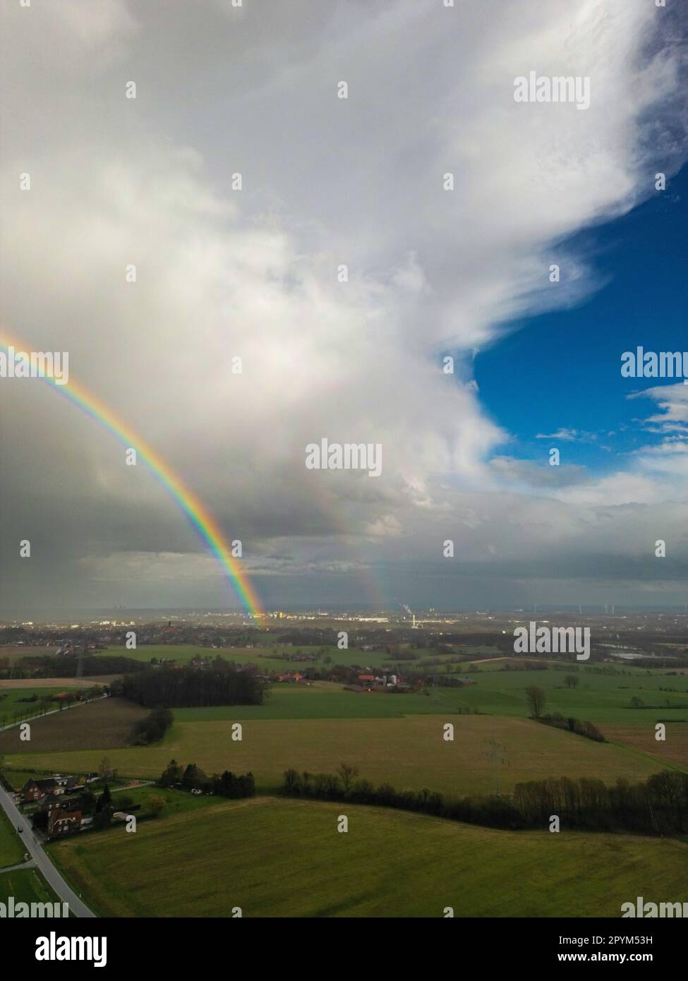 Aerial view lush rainbow hi-res stock photography and images - Alamy
