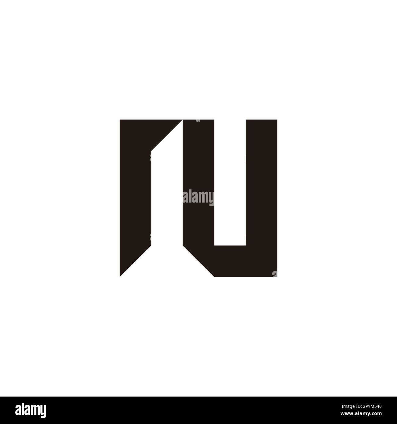 Letter r and N and u unique geometric symbol simple logo vector Stock Vector Image & Art - Alamy