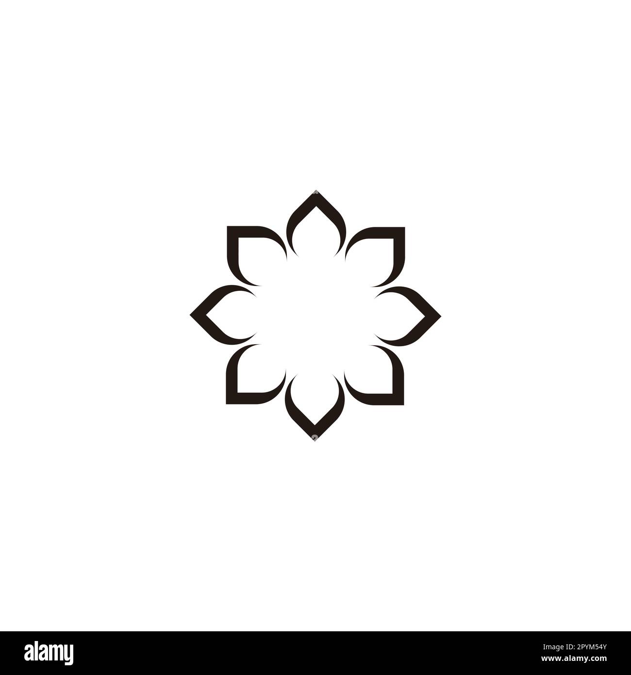 Figure, flower geometric symbol simple logo vector Stock Vector Image ...