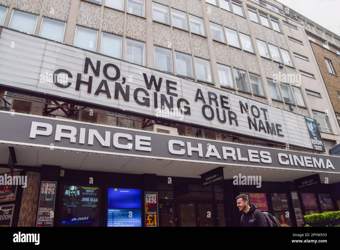 London, UK. 4th May 2023. The marquee at Prince Charles cinema in West ...