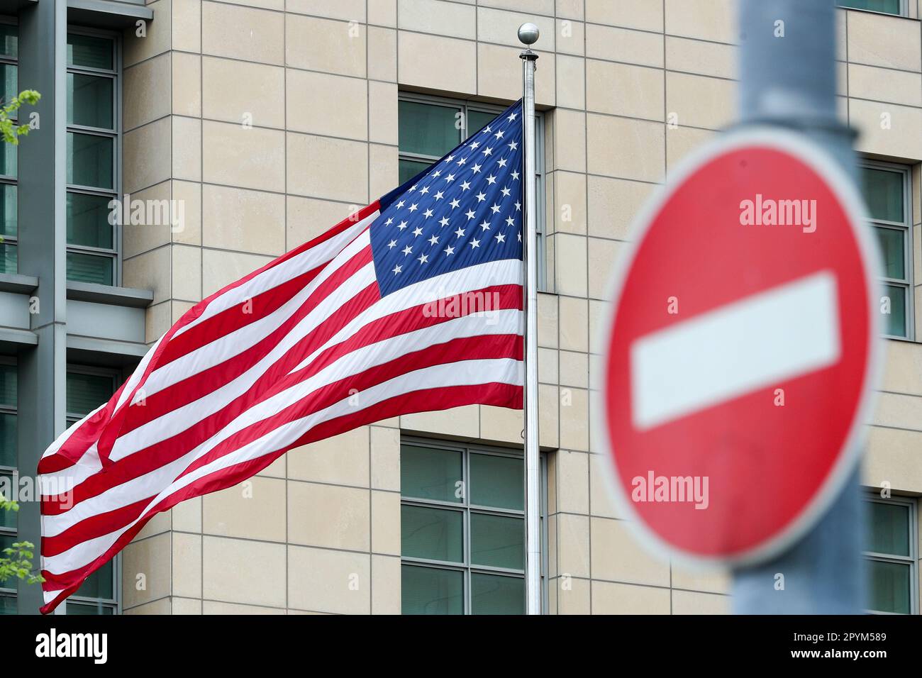 May 04.05.2023. Russia. Moscow. The building of the US Embassy on ...