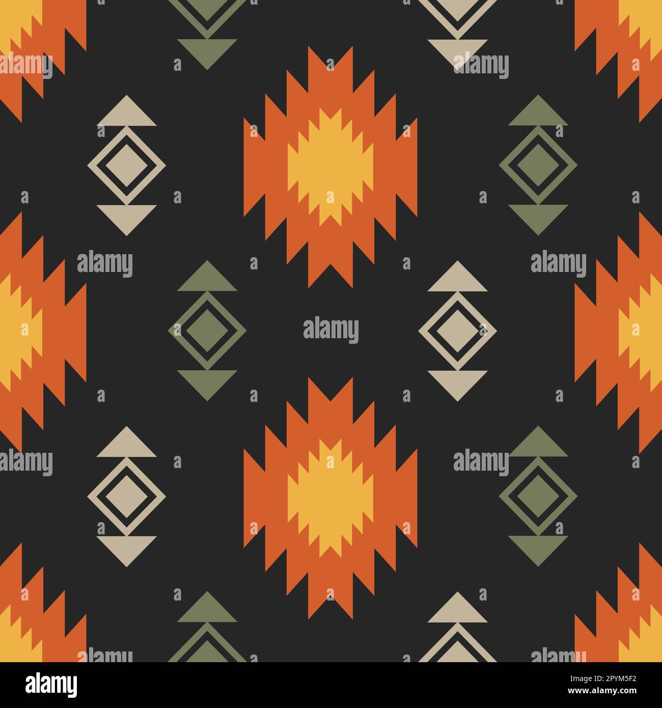 Southwestern Aztec Seamless Pattern. Navajo Print Stock Vector Image ...