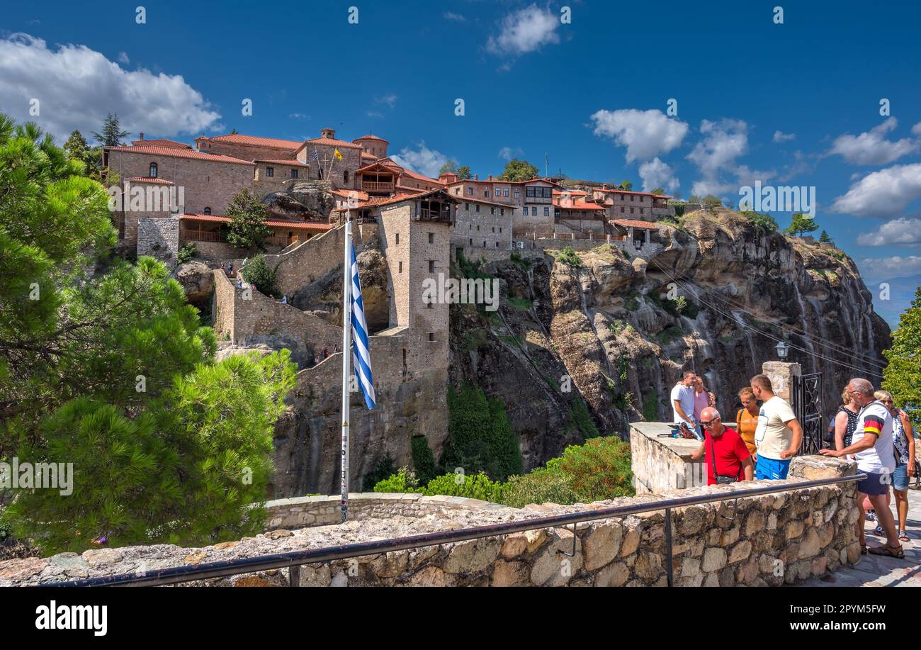 The Monastery of Great Meteoron, largest monastery at Meteora. Greece ...