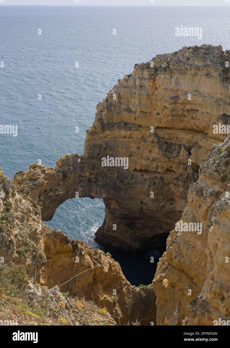 Wonderful landscapes in Portugal. Scenic and coloured view of Ponta da ...