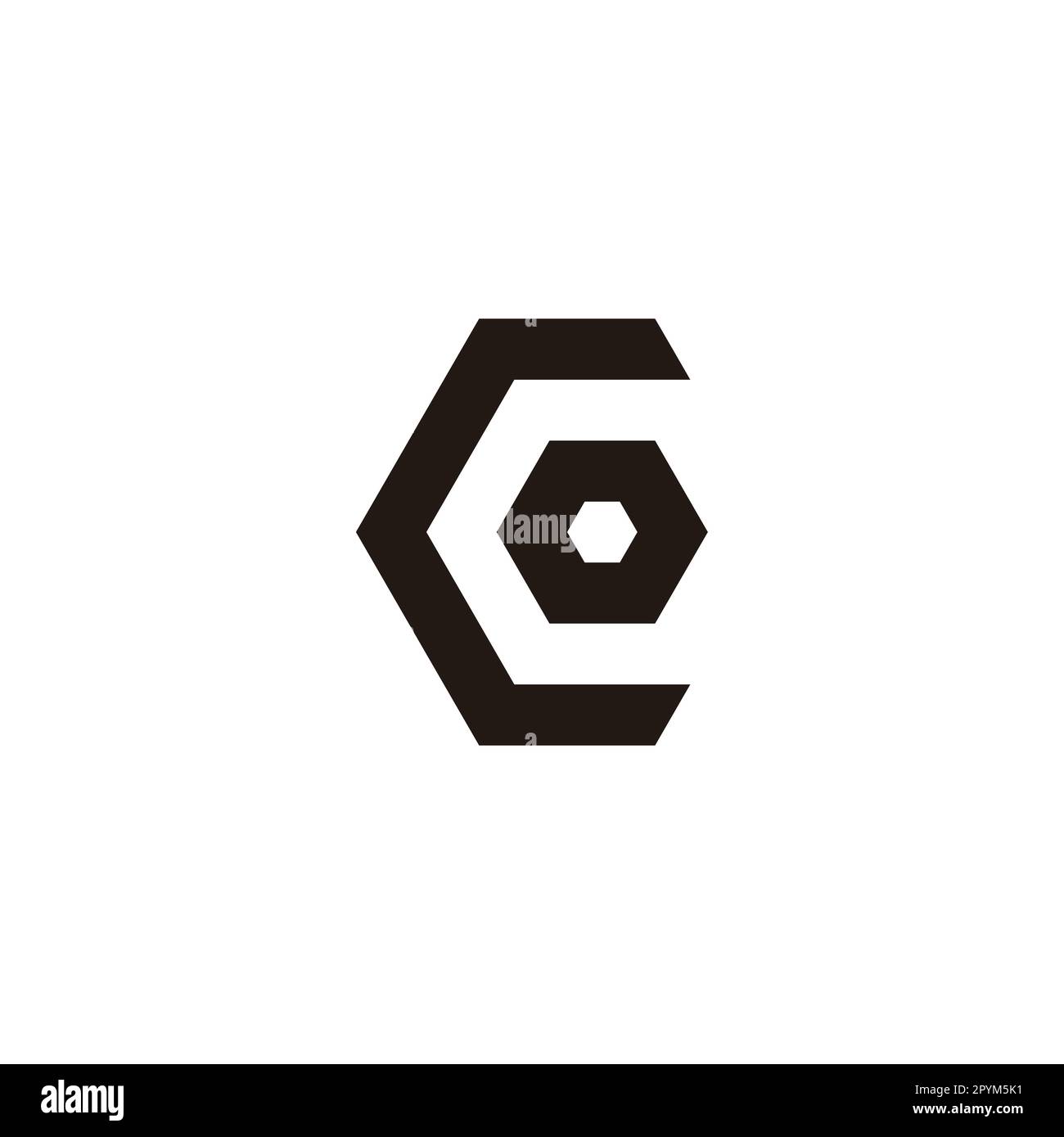 Letter C and o hexagon, tool geometric symbol simple logo vector Stock Vector Image & Art - Alamy