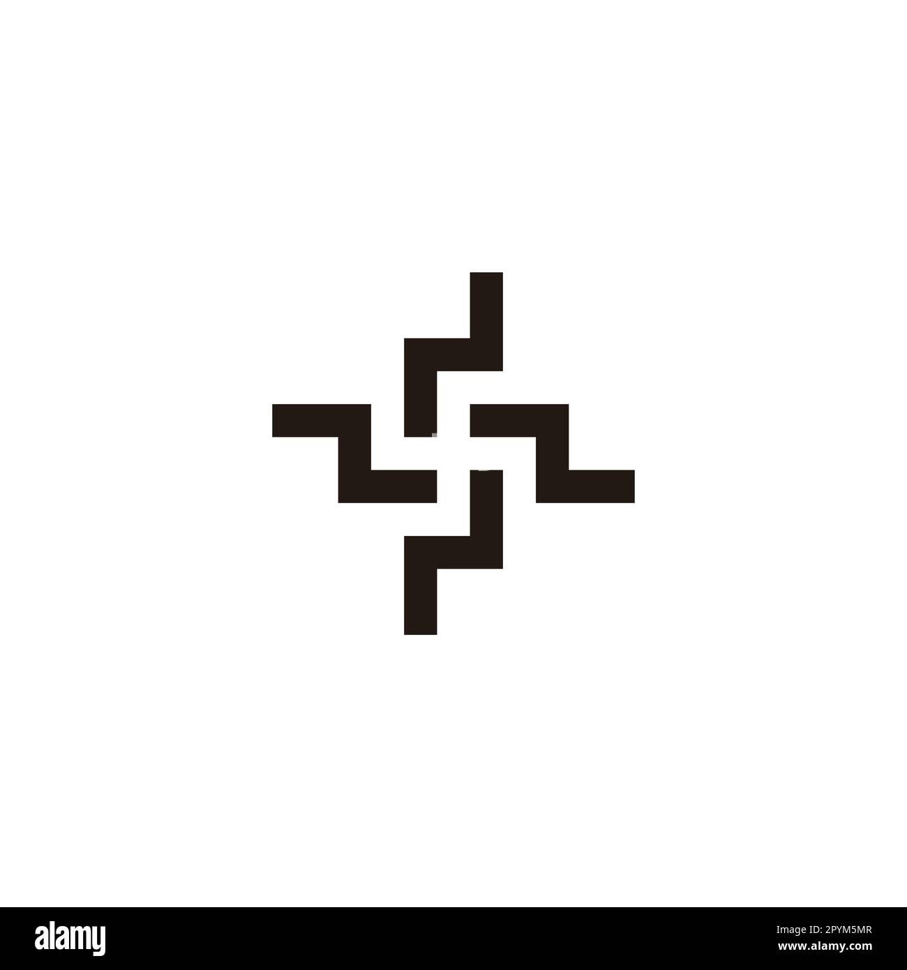 Letters N square geometric symbol simple logo vector Stock Vector Image ...