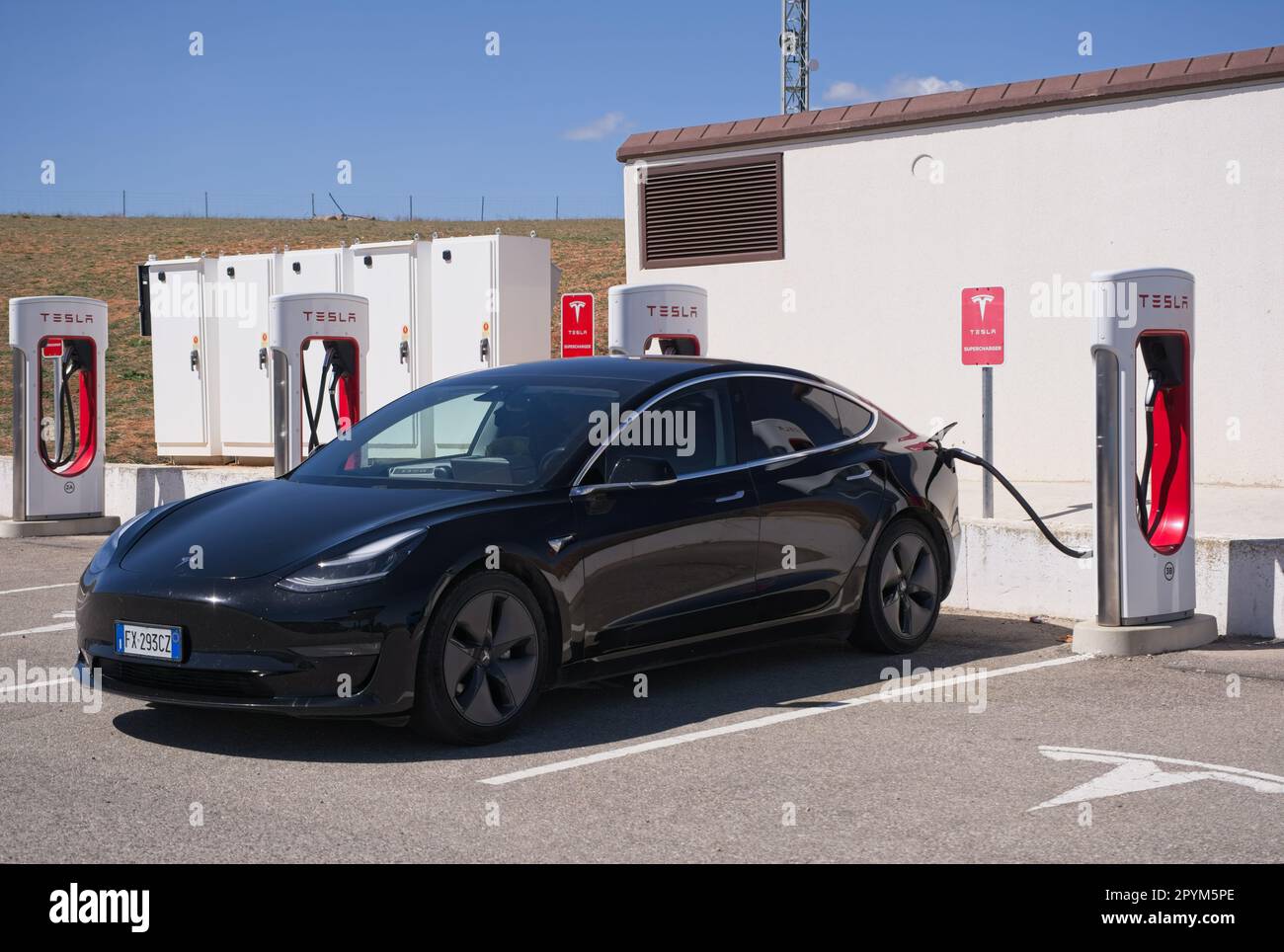 Atalaya del Canavate, Spain - April 15, 2023: A static shot of a solid ...