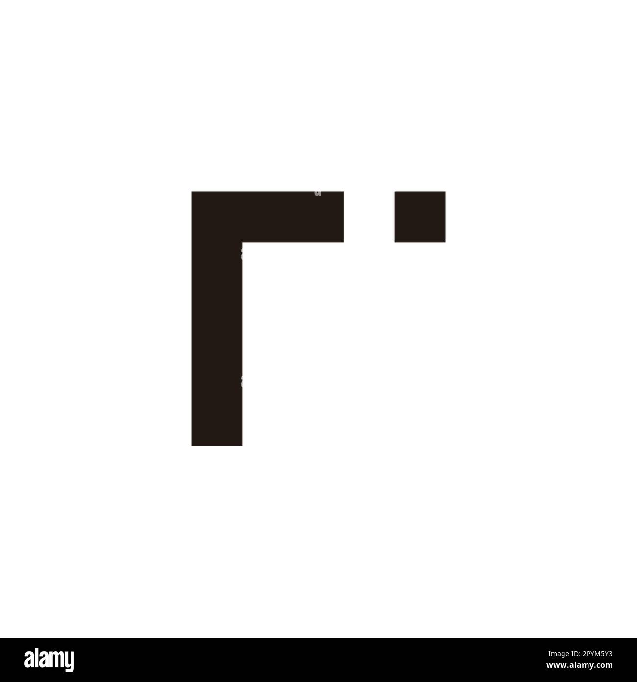 Letter r dot, square geometric symbol simple logo vector Stock Vector ...
