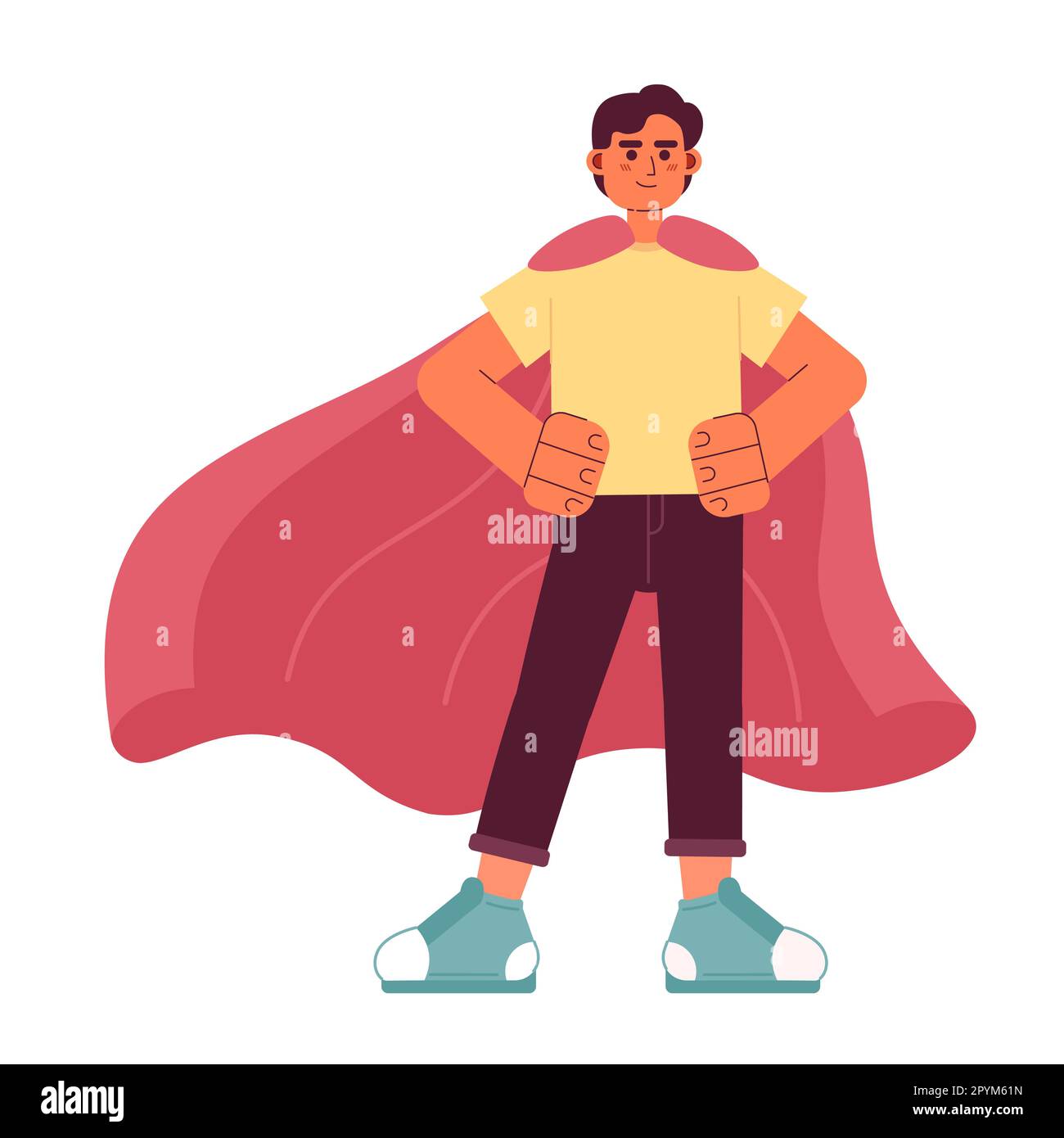Believe in yourself flat concept vector spot illustration Stock Vector ...