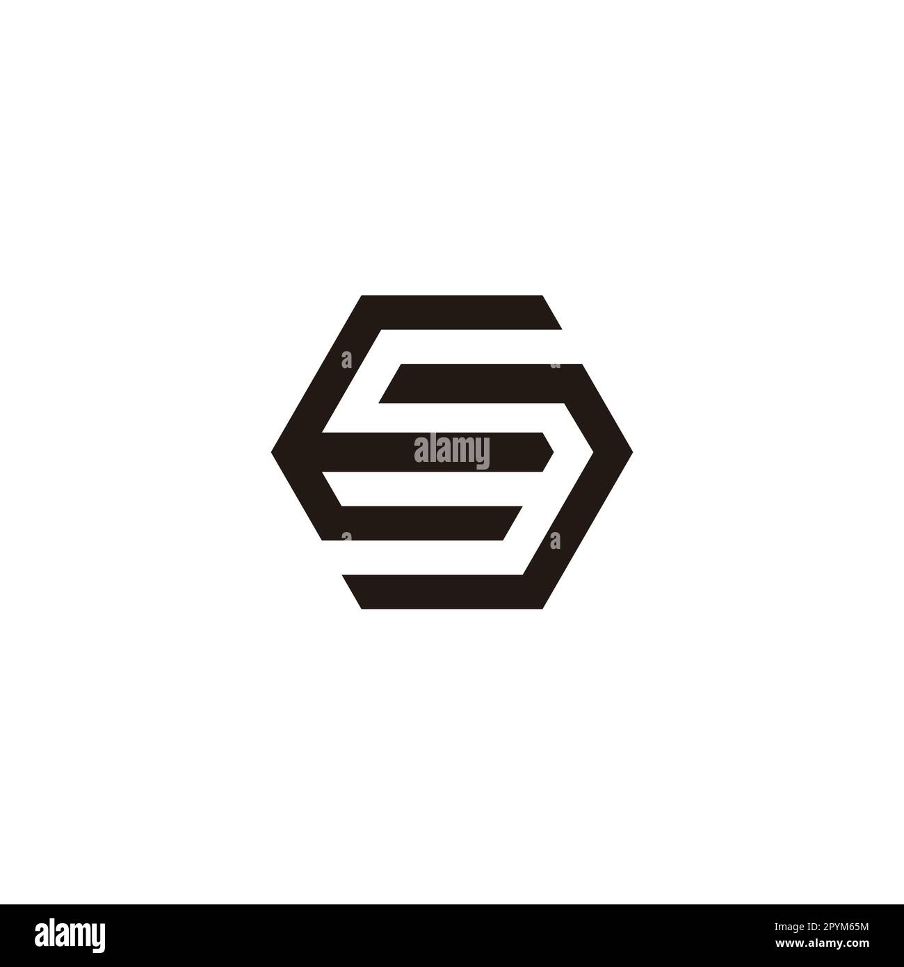 Letter E In S Hexagon Geometric Symbol Simple Logo Vector Stock Vector Image And Art Alamy