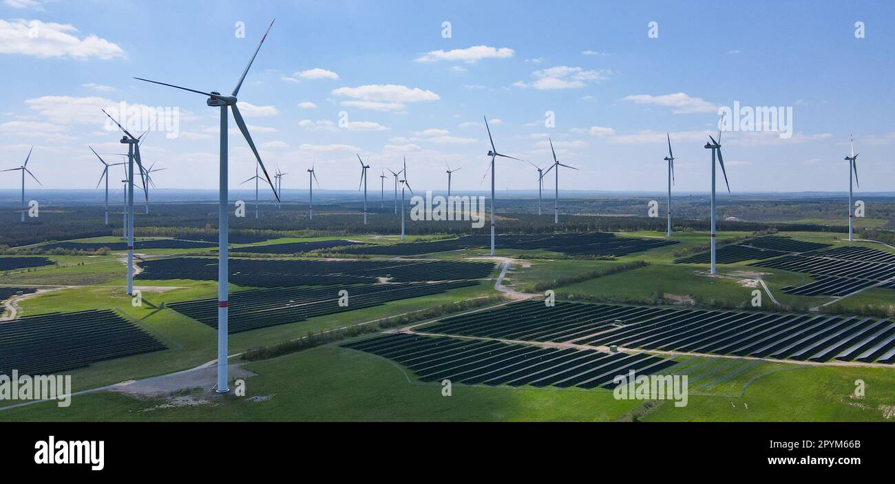 Klettwitz, Germany. 03rd May, 2023. On the plateau in Klettwitz near ...
