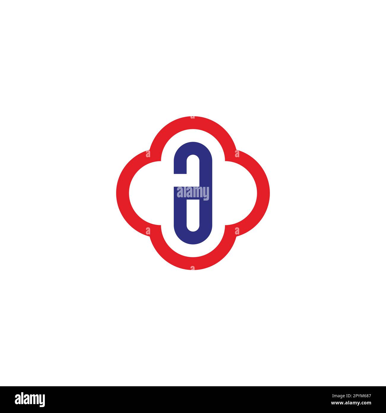 Letter a in plus, outline geometric symbol simple logo vector Stock ...