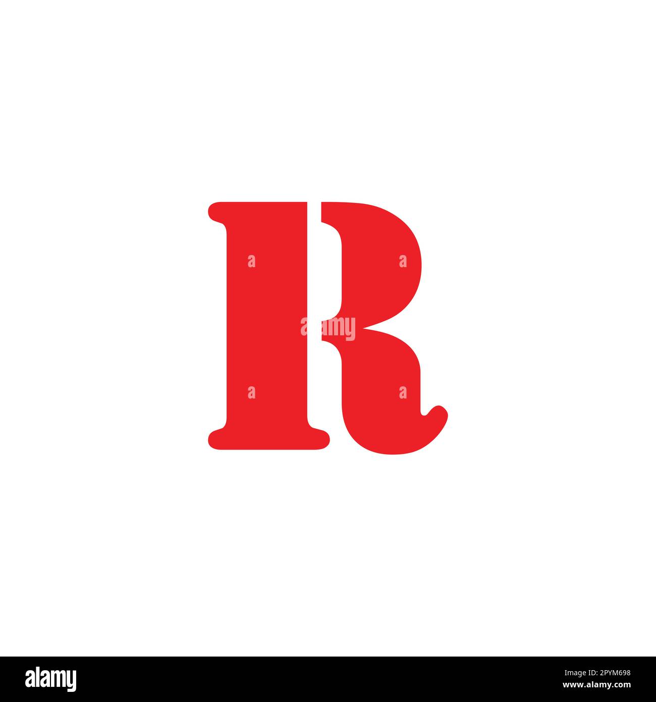 Letter R red geometric symbol simple logo vector Stock Vector Image ...