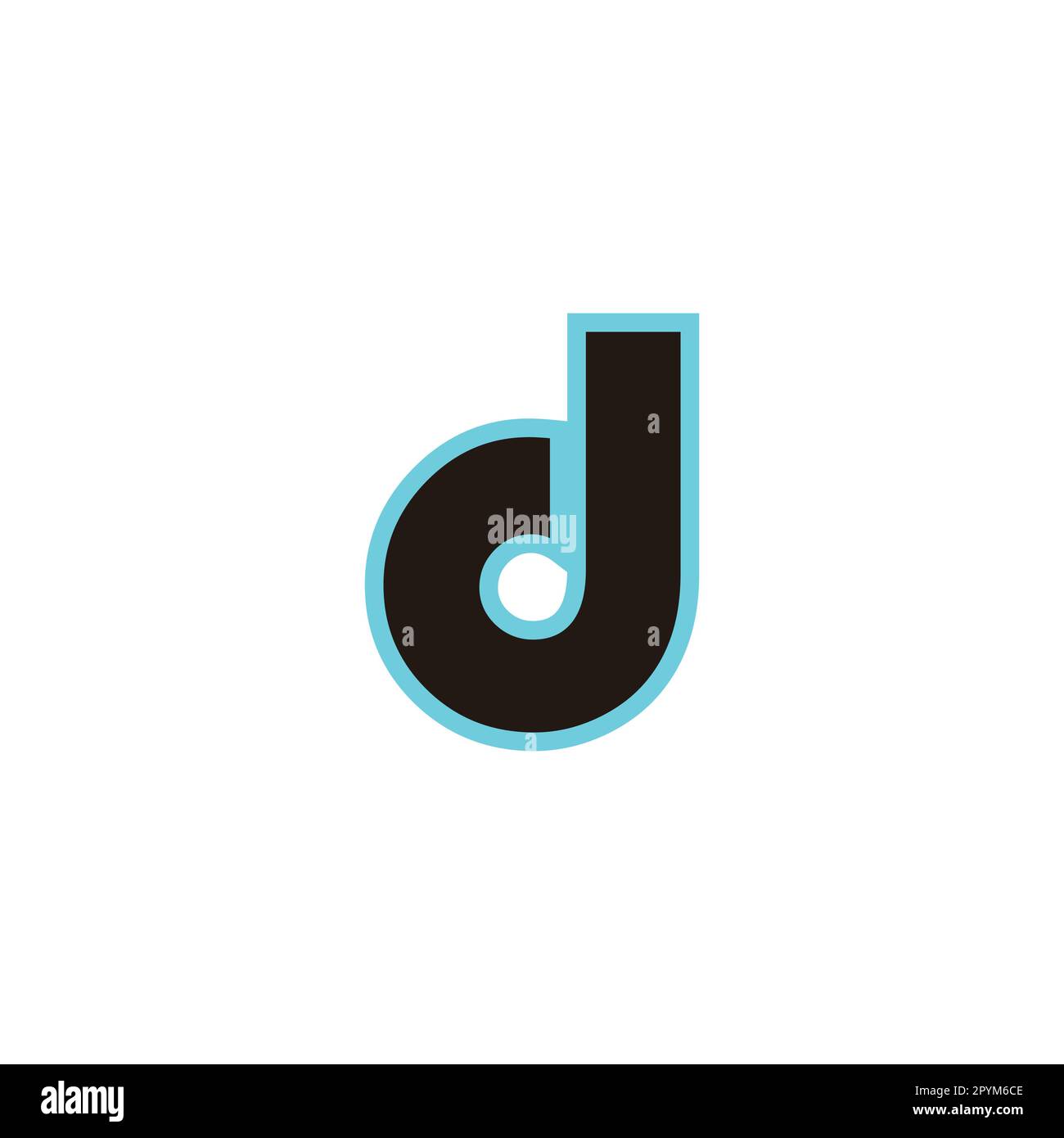 Letter d neon, blue geometric symbol simple logo vector Stock Vector ...