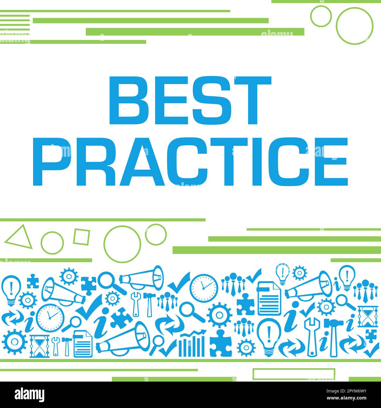 Best Practice Green Blue Texture Bottom Square Business Symbols Stock ...