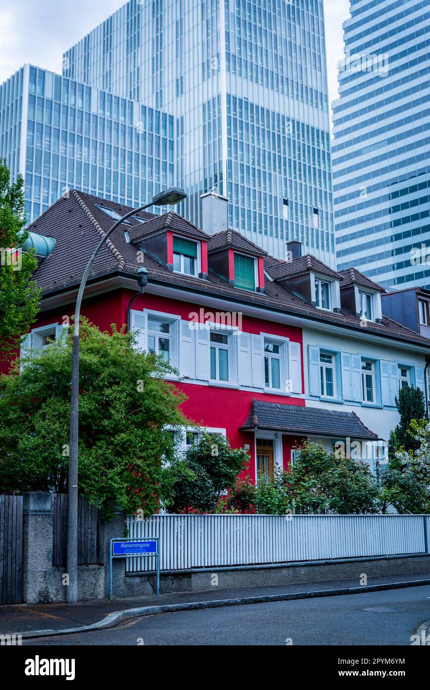 Roche Towers new urban development looming beyond residential houses ...