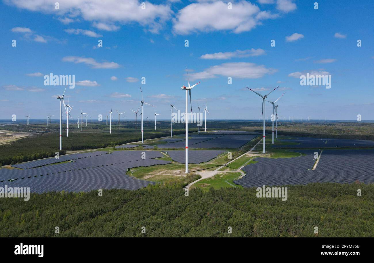 Klettwitz, Germany. 03rd May, 2023. On the plateau in Klettwitz near ...