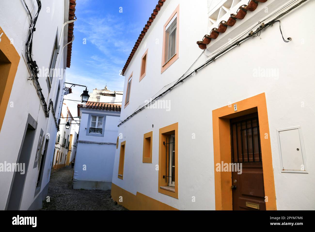 Evora, Portugal- October 10, 2022:Typical Portuguese facades and ...