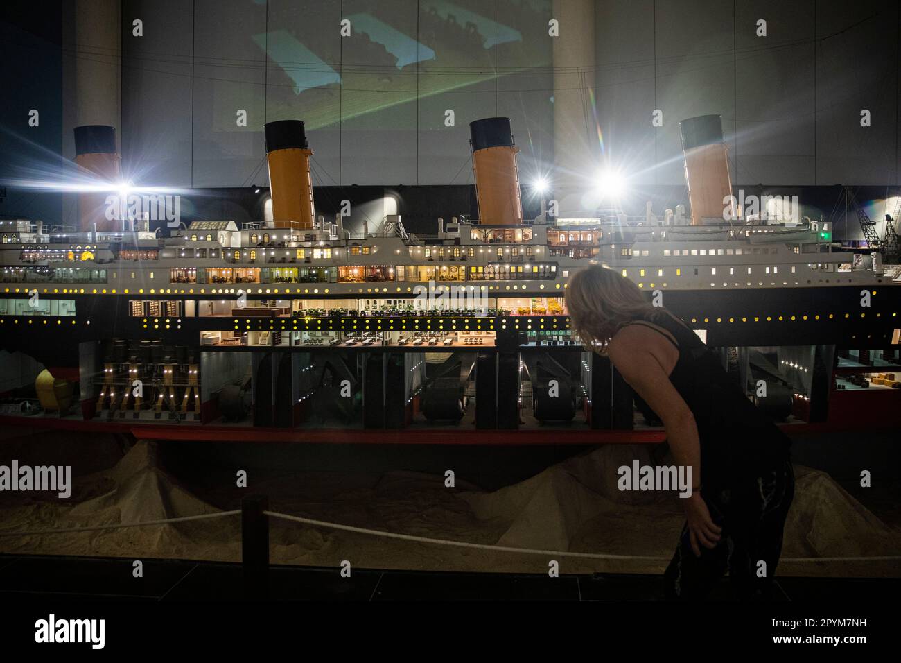 12 meters long, 4 meters beam and 3.7 meters depth model of the Titanic ...